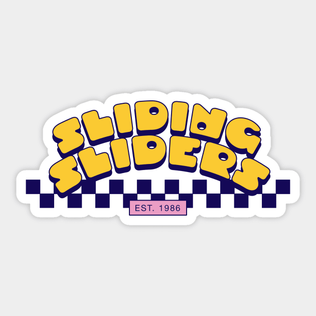 Sliding sliders (Front & Back) - Retro - Sticker | TeePublic