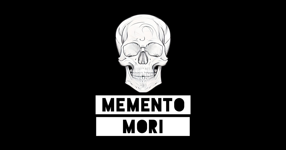 Memento Mori Skull Symbolic Trope - Memento - Sticker | TeePublic