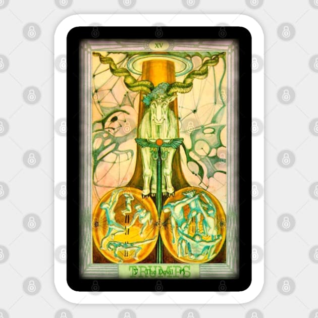 Thoth Tarot - XV - The Devil. - Tarot - Sticker | TeePublic