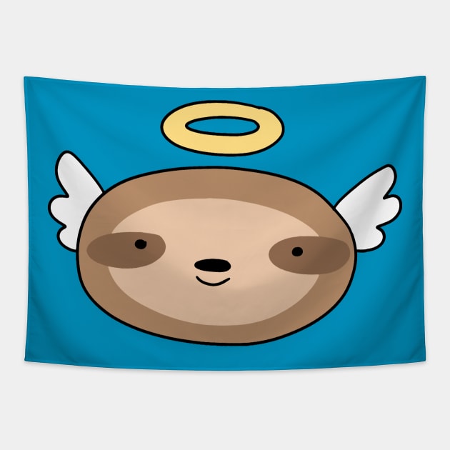 Sloth Angel Face - Sloth - Tapestry | TeePublic