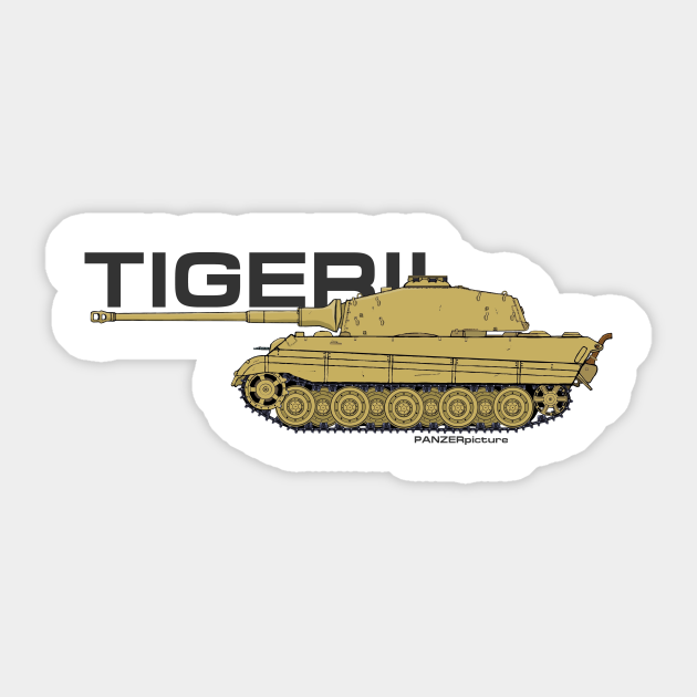 Tiger II T-shirt - King Tiger - Sticker | TeePublic