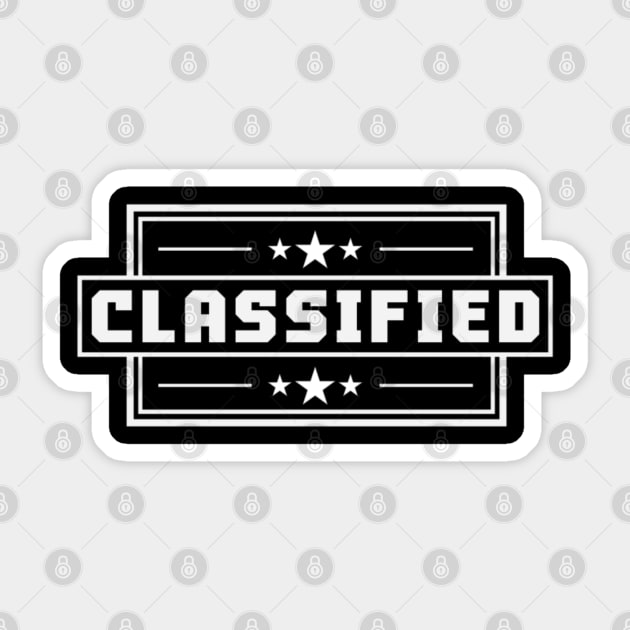 Classified Logo Full - Logos - Sticker | TeePublic