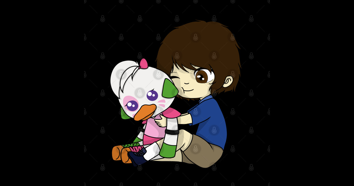 FNAF security breach (gregory and chica plush) - Chibi - Sticker ...