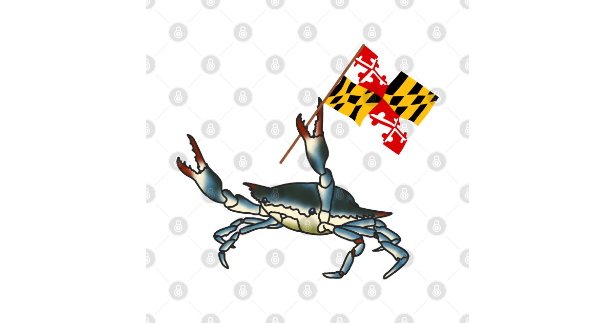 Crabby flag - Maryland - T-Shirt | TeePublic