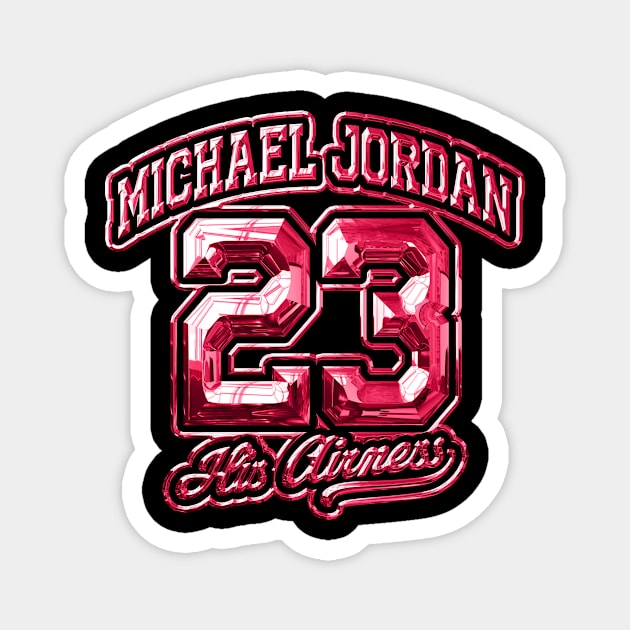 23 - Michael Jordan Chrome Effect - Michael Jordan - Magnet | TeePublic