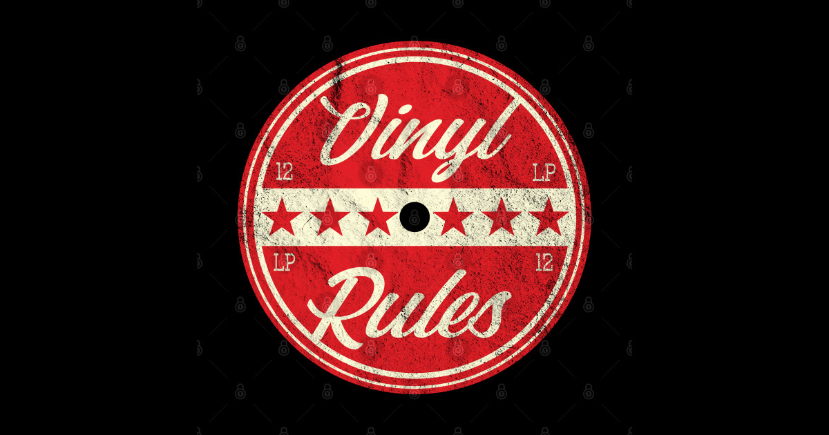 Vinyl Rules Vintage Record Label Design - Vinyl Rules - Posters and Art ...