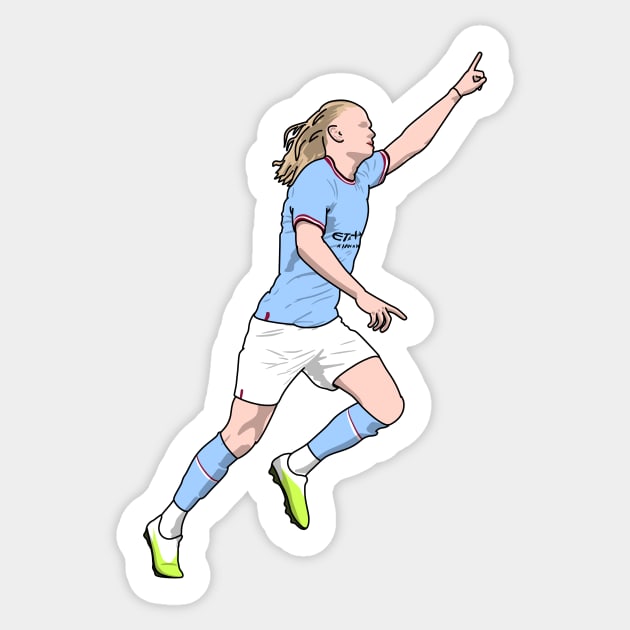 Long hair haaland - Erling Haaland - Sticker | TeePublic