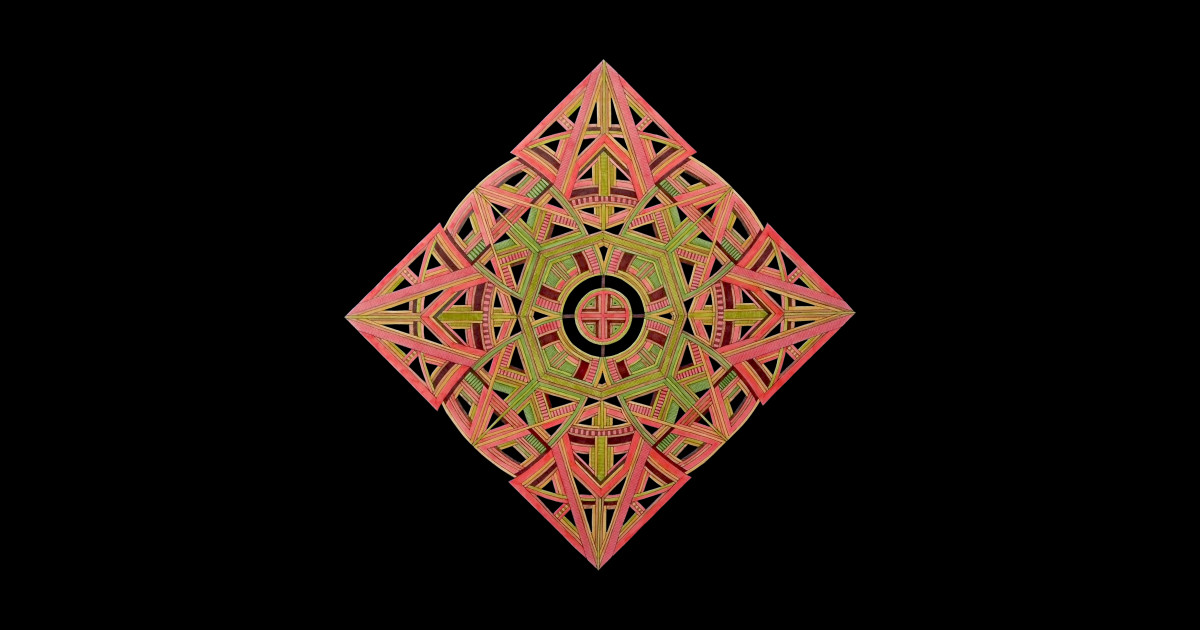 Drawings of the mad - Geometric - Sticker | TeePublic