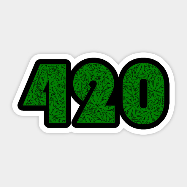 420 Weed Leaf Pattern - Weed - Sticker | TeePublic