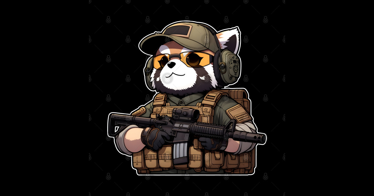 Tactical Tanuki - Tanuki - Sticker | TeePublic