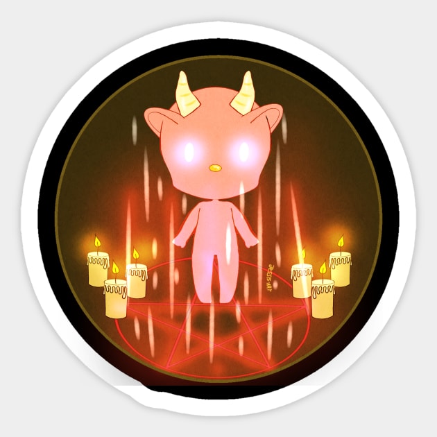 Cute demon cat - Kitten - Sticker | TeePublic