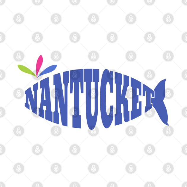 Cute Blue Nantucket Whale - Word Art - Nantucket - T-Shirt | TeePublic