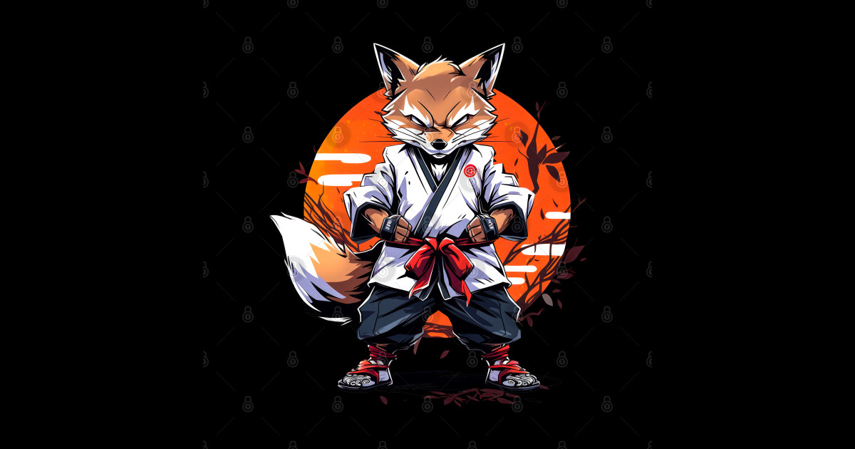 Karate Fox - Karate - Sticker | TeePublic