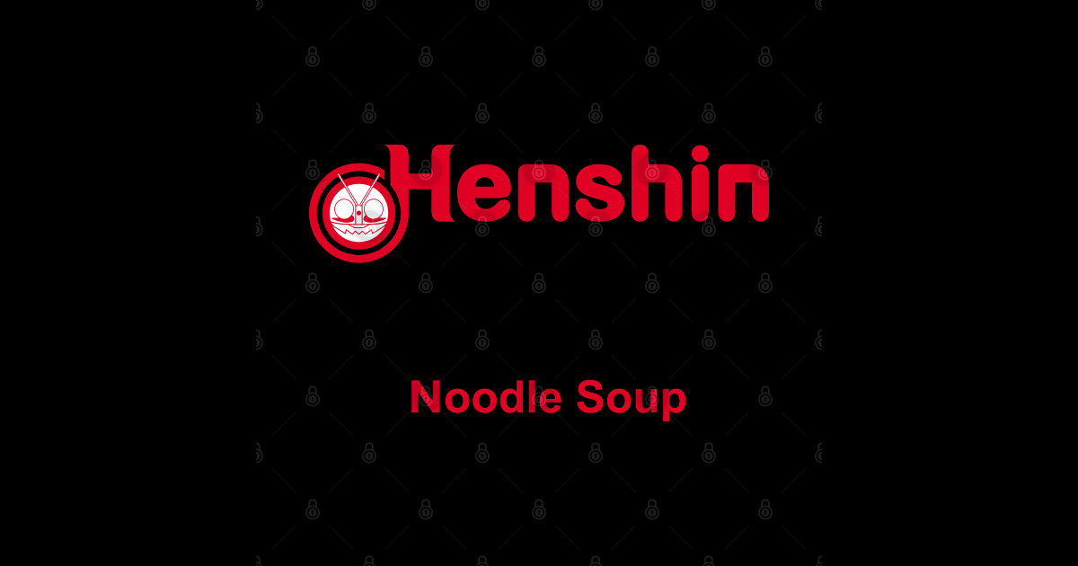 Henshin Transforming Noodle Logo - Kamen Rider - Sticker | TeePublic
