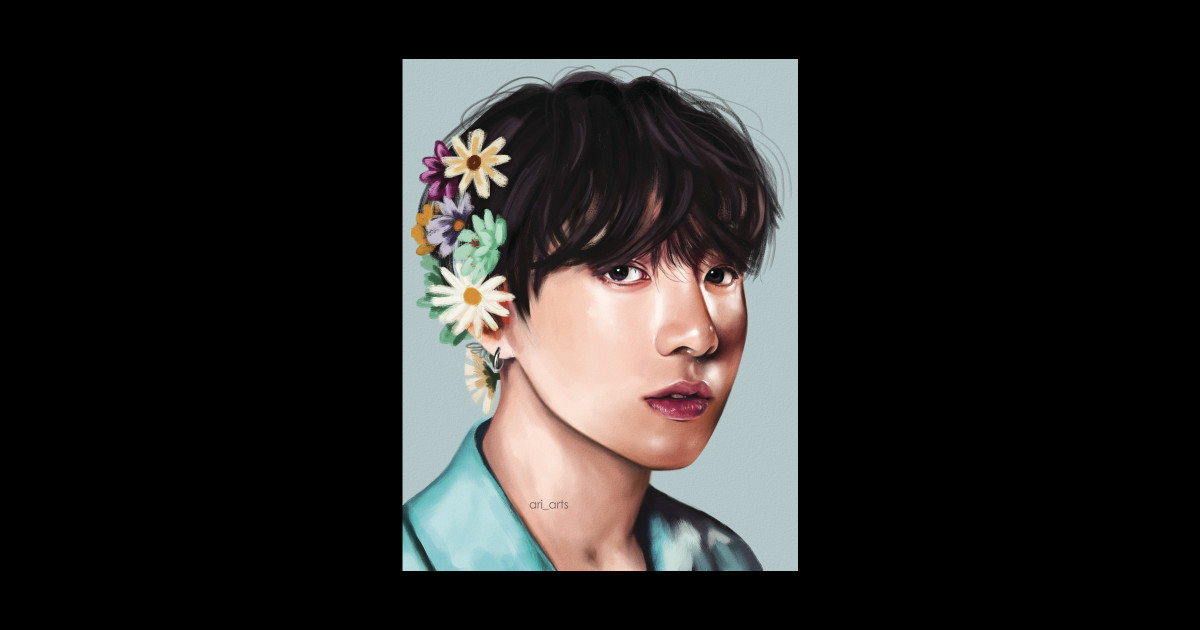 jungkook flower boy - Bts - Sticker | TeePublic