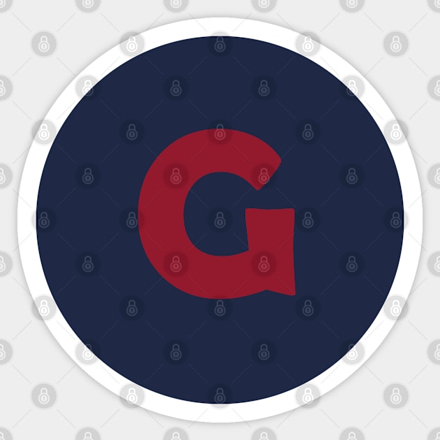 Letter G Monogram - Single Letter Monogram - Sticker | TeePublic