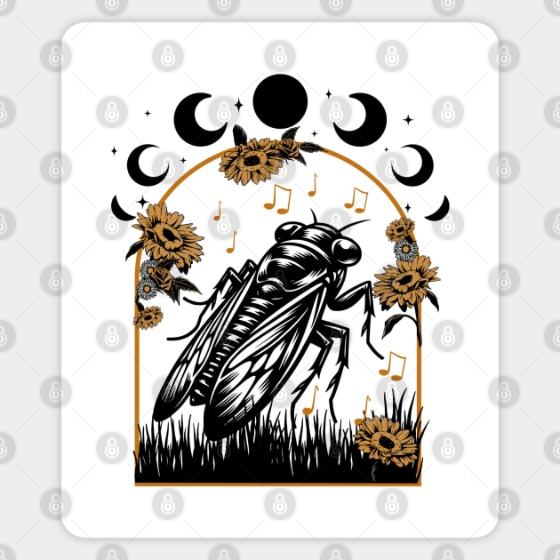 Cicadas 2024 Moon Phases - Cicadas 2024 - Sticker | TeePublic