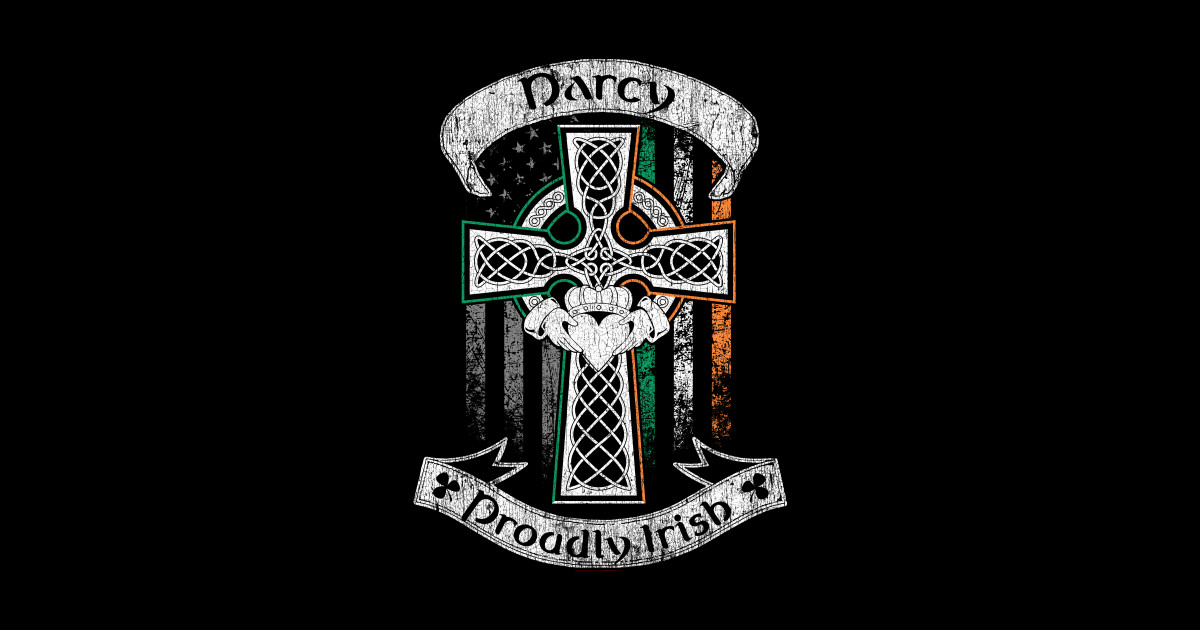 Darcy family Irish Americans, US flag, Ireland flag, claddagh ring ...