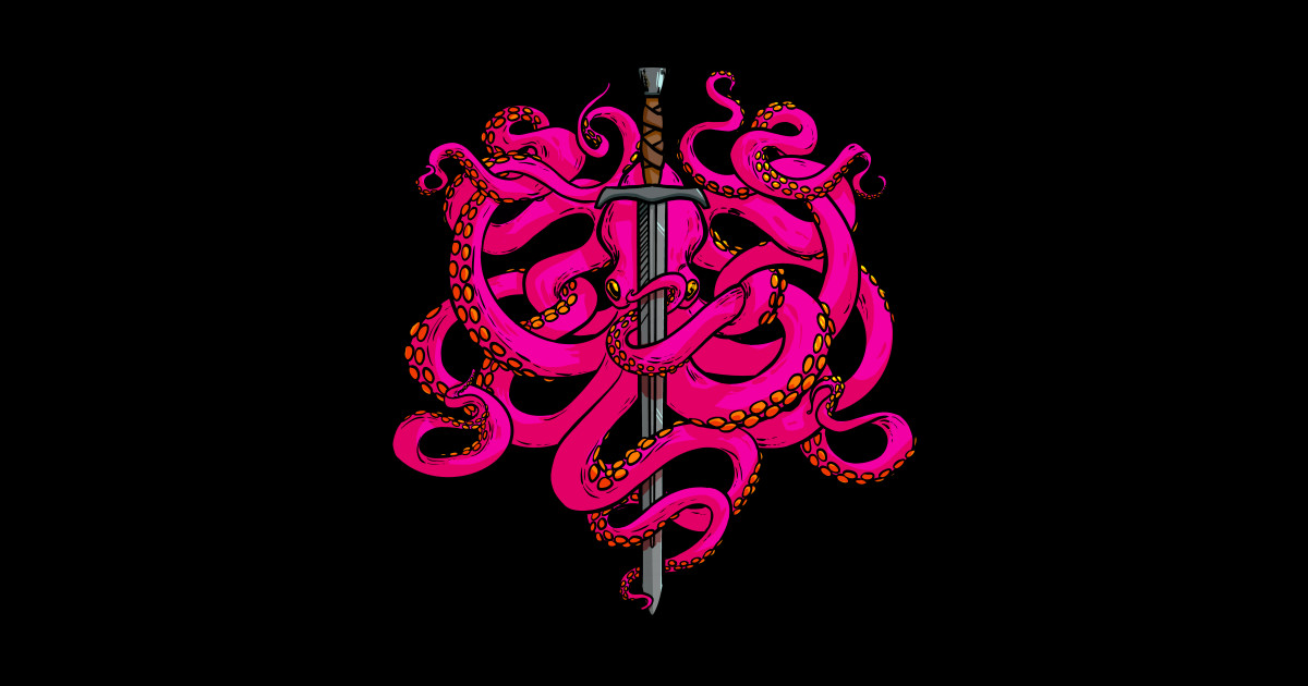 Octopus emblem - Heraldry - Sticker | TeePublic