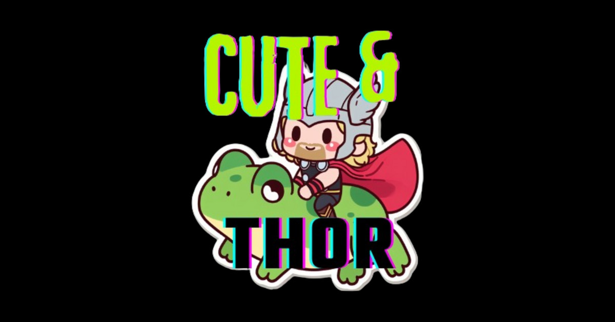 Cute & Thor - Thor - Sticker | TeePublic