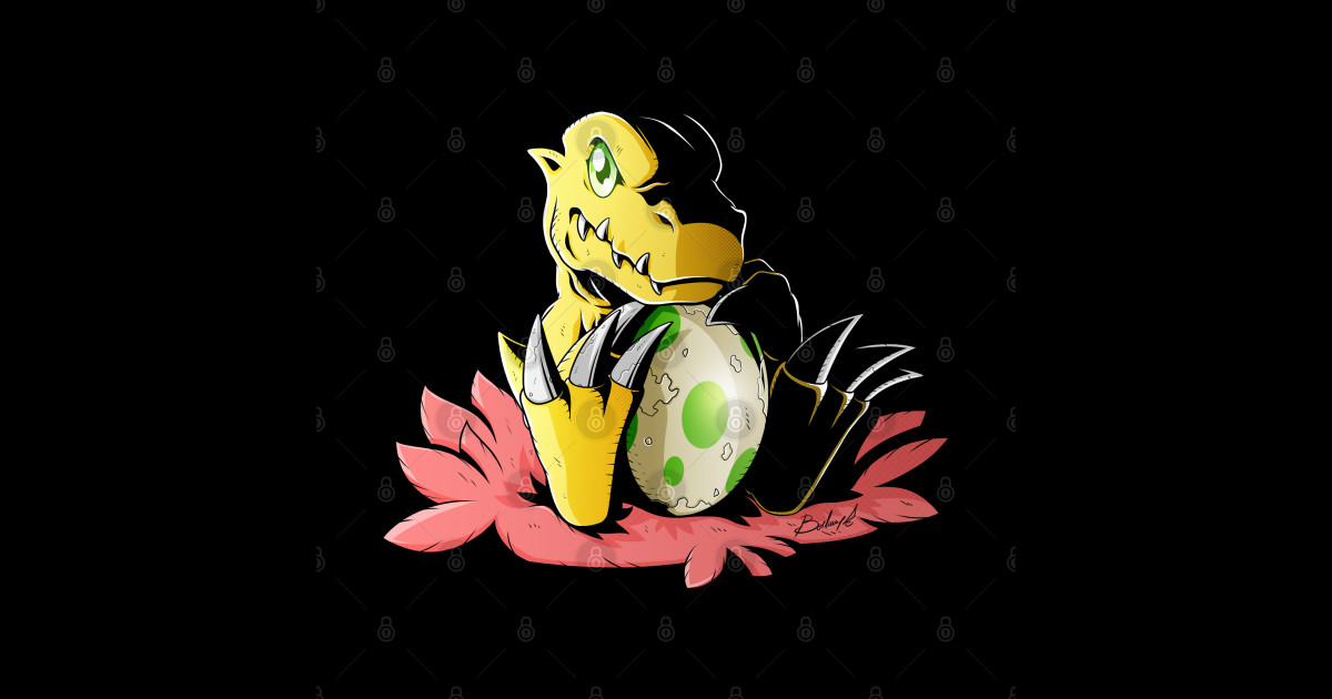 Agumon Fullcolor - Digimon - Sticker | TeePublic