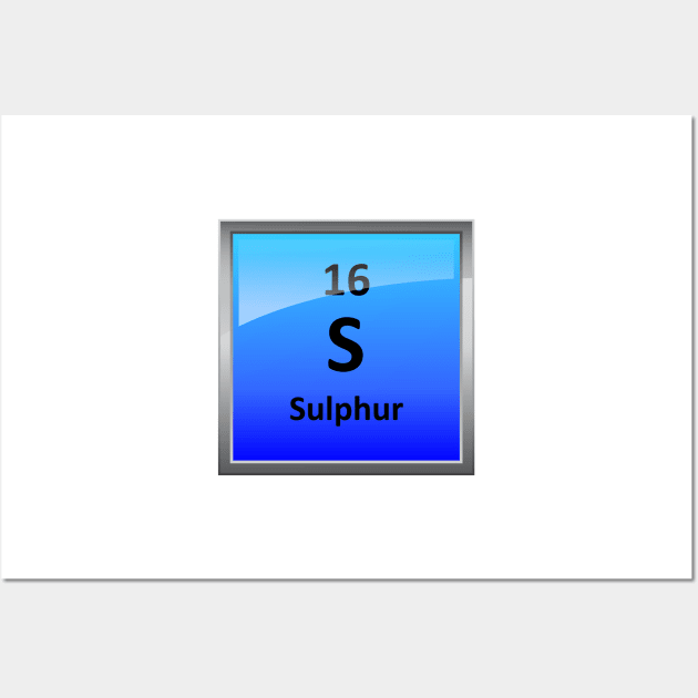 Sulphur Periodic Table Element Symbol - Sulphur - Posters and Art ...