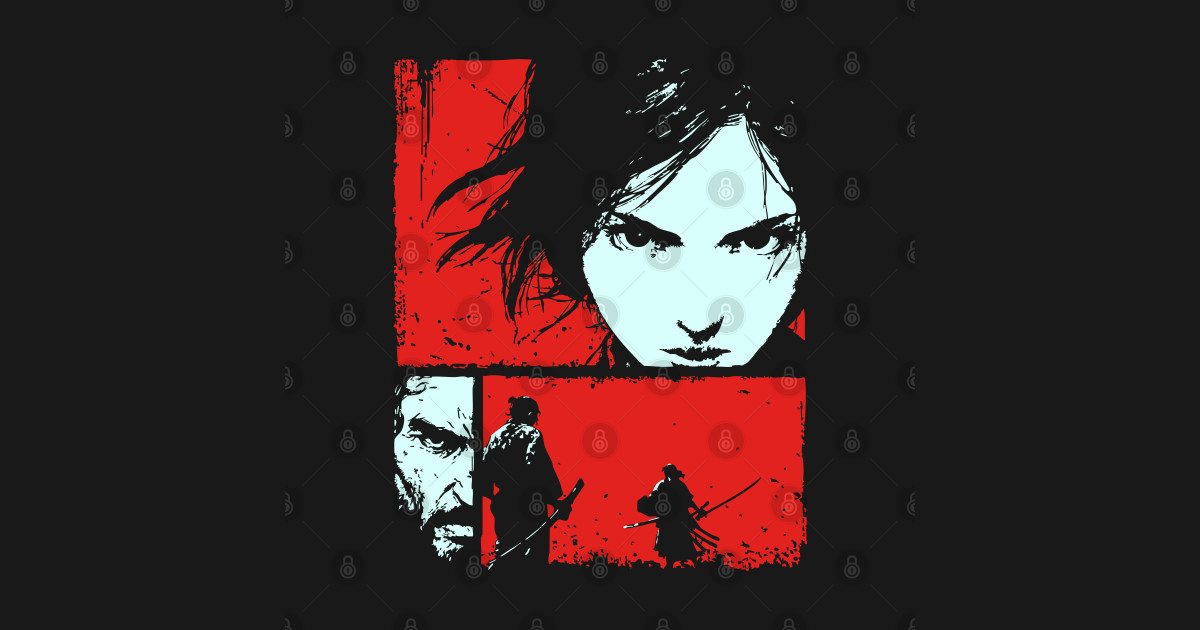 Samurai Revenge - Retro Japanese Chanbara Movie Art - Chanbara - T ...