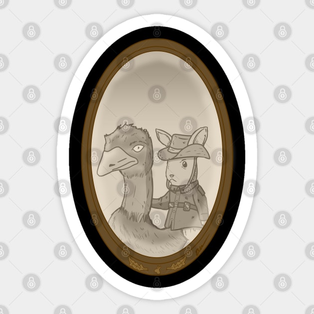 Portraits in Furage - Cartoon - Sticker | TeePublic