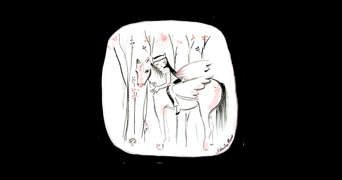 Cat girl and pegasus - Pegasus And Cat Girl - Posters and Art Prints ...