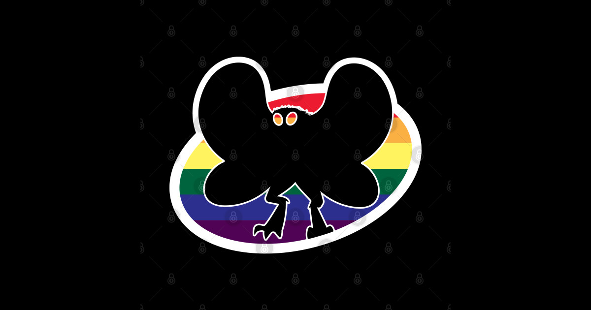 Rainbow Mothman Cryptid Pride - Mothman - Posters and Art Prints ...