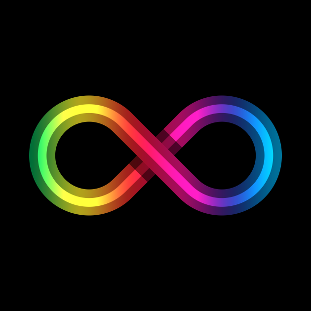 Neurodiversity Rainbow Infinity Symbol - Neurodiversity - Pillow ...