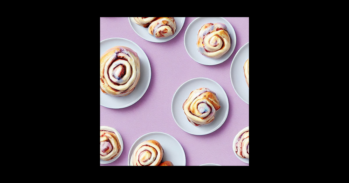 Watercolor cinnamon bun pattern - Cinnamon - Sticker | TeePublic