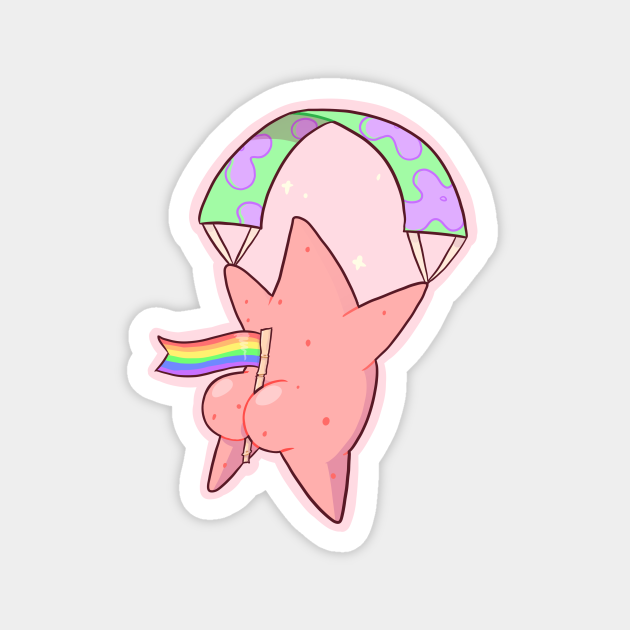 patrick star butt pride - Spongebob - Magnet | TeePublic