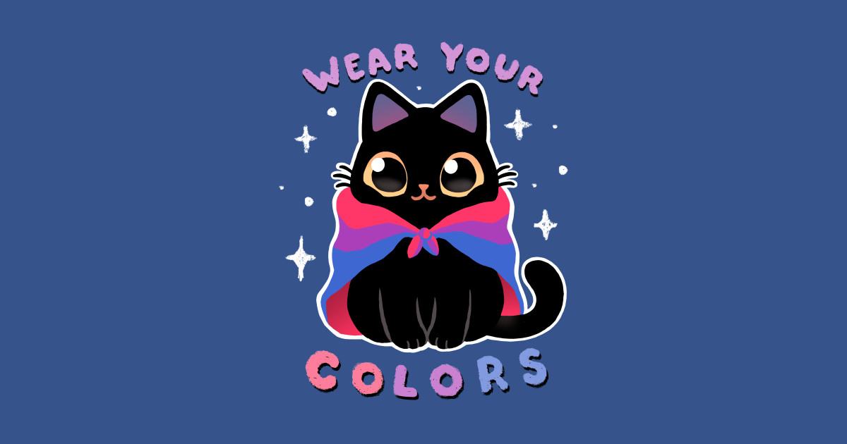 Bisexual Lgbt Pride Cat Kawaii Rainbow Kitty Wear Your Colors