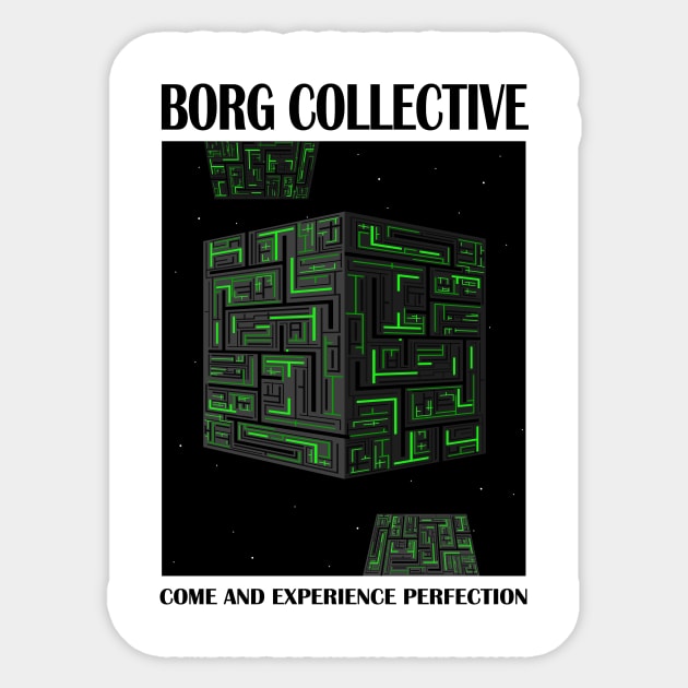 Star Trek - Travel Poster Borg Collective - Star Trek - Sticker | TeePublic