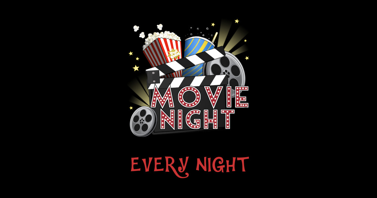Movie Night - Movie Night - Sticker | TeePublic