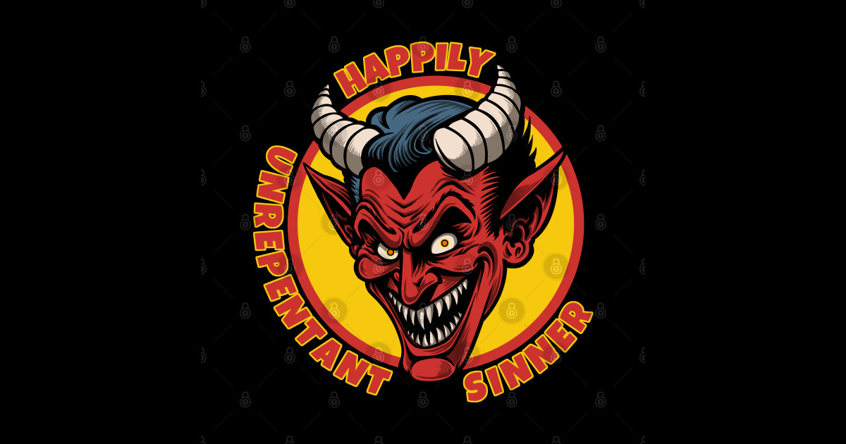 Unrepentant Sinner - Devil - Sticker | TeePublic