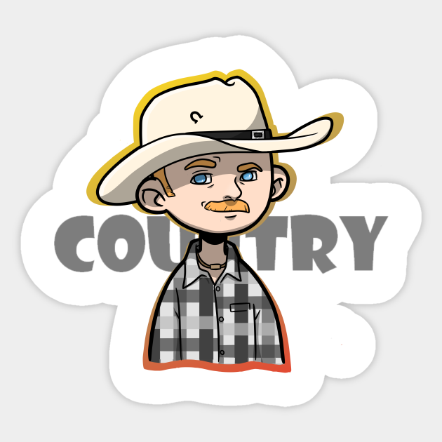 Country - Country Music Designs - Sticker | TeePublic