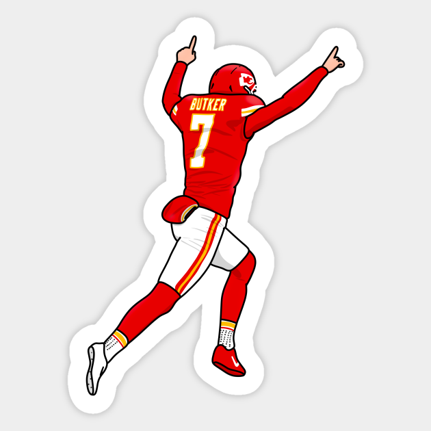 Butker The kicker - Harrison Butker - Sticker | TeePublic