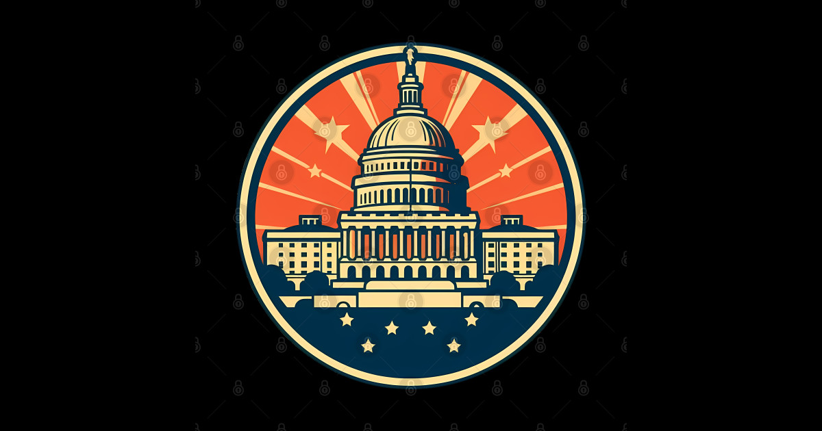 Capitol Building Emblem - Capitol Building - Sticker | TeePublic