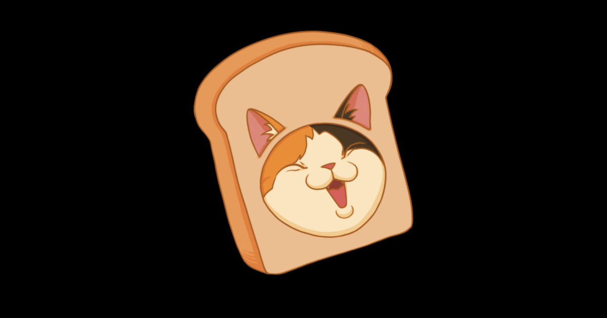Toast Cat - Cat - Sticker | TeePublic