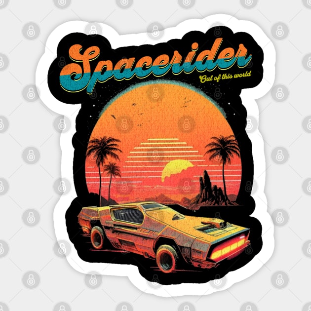 Space Rider - Retro Sci Fi - Sticker | TeePublic