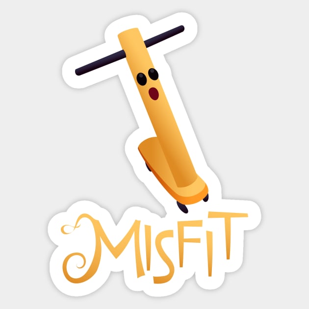 Misfit - Scooter for Jimmy - Rudolph - Sticker | TeePublic