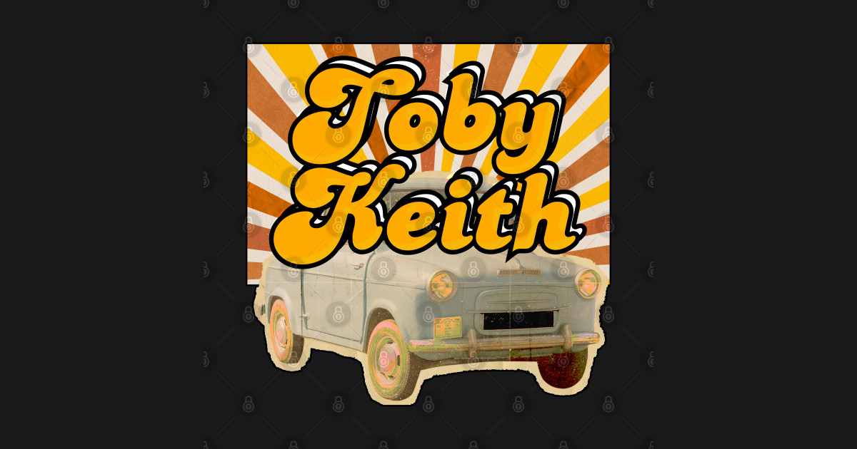 Toby Keith retro drawing art with cars - Toby Keith - T-Shirt | TeePublic