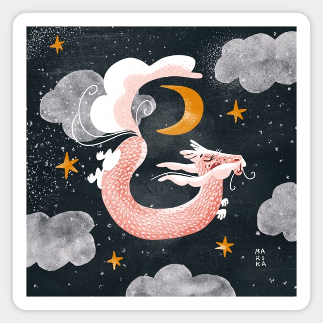 Pink Scale Dragon - Dragon - Sticker | TeePublic