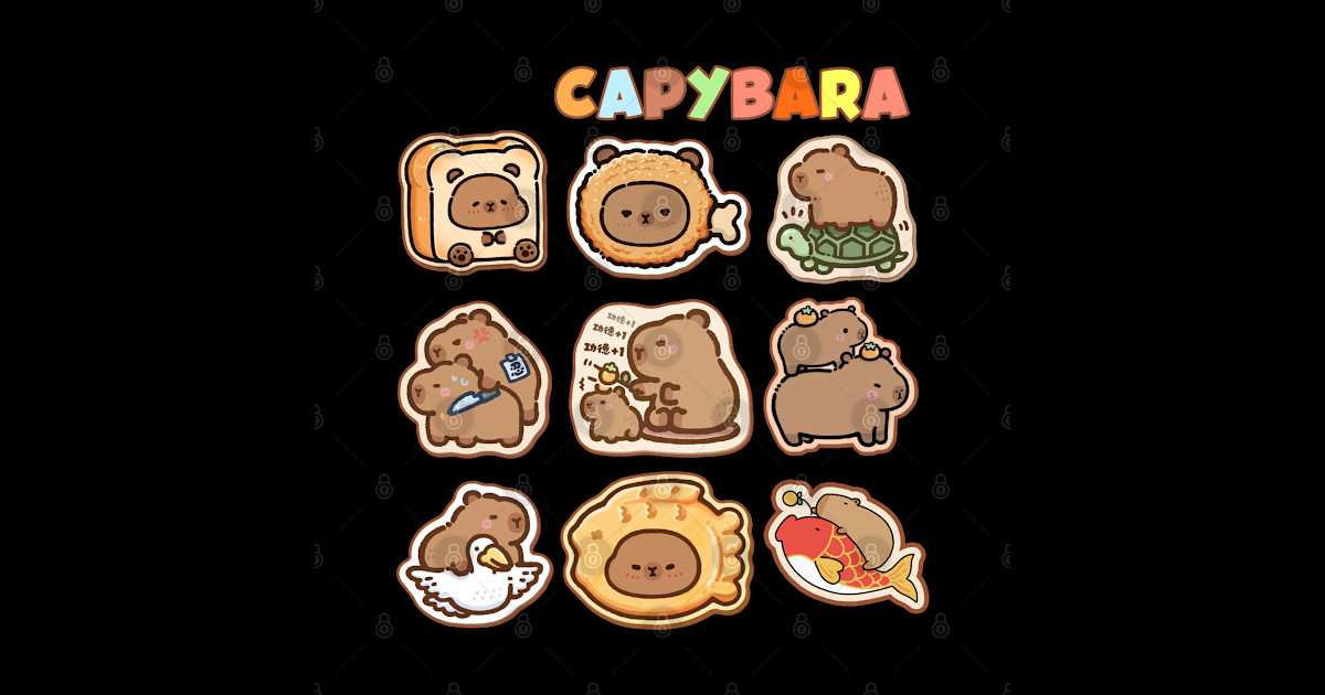 Capybara Cute Animals - Capybara - Posters and Art Prints | TeePublic