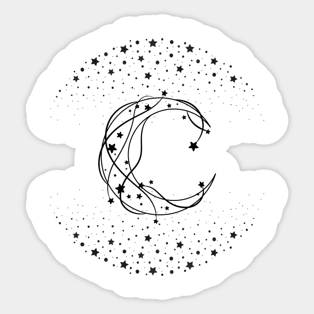 Beautiful Moon Design - Moon - Sticker | TeePublic