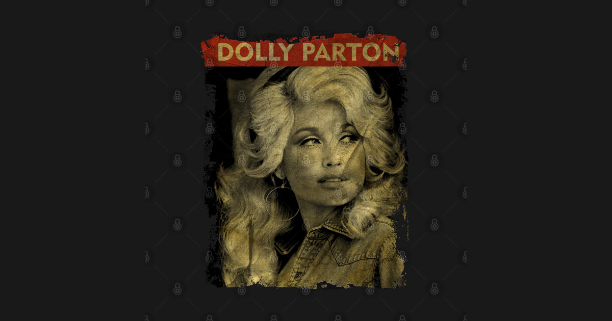 TEXTURE ART-Dolly Parton - RETRO STYLE - Texture Art - T-Shirt | TeePublic