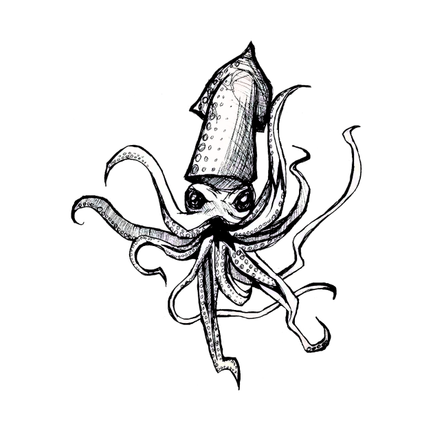 Angry Squid - Attack - T-Shirt | TeePublic