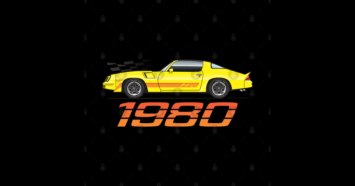 Yellow 80 - 1980 Camaro Z28 - Sticker | TeePublic